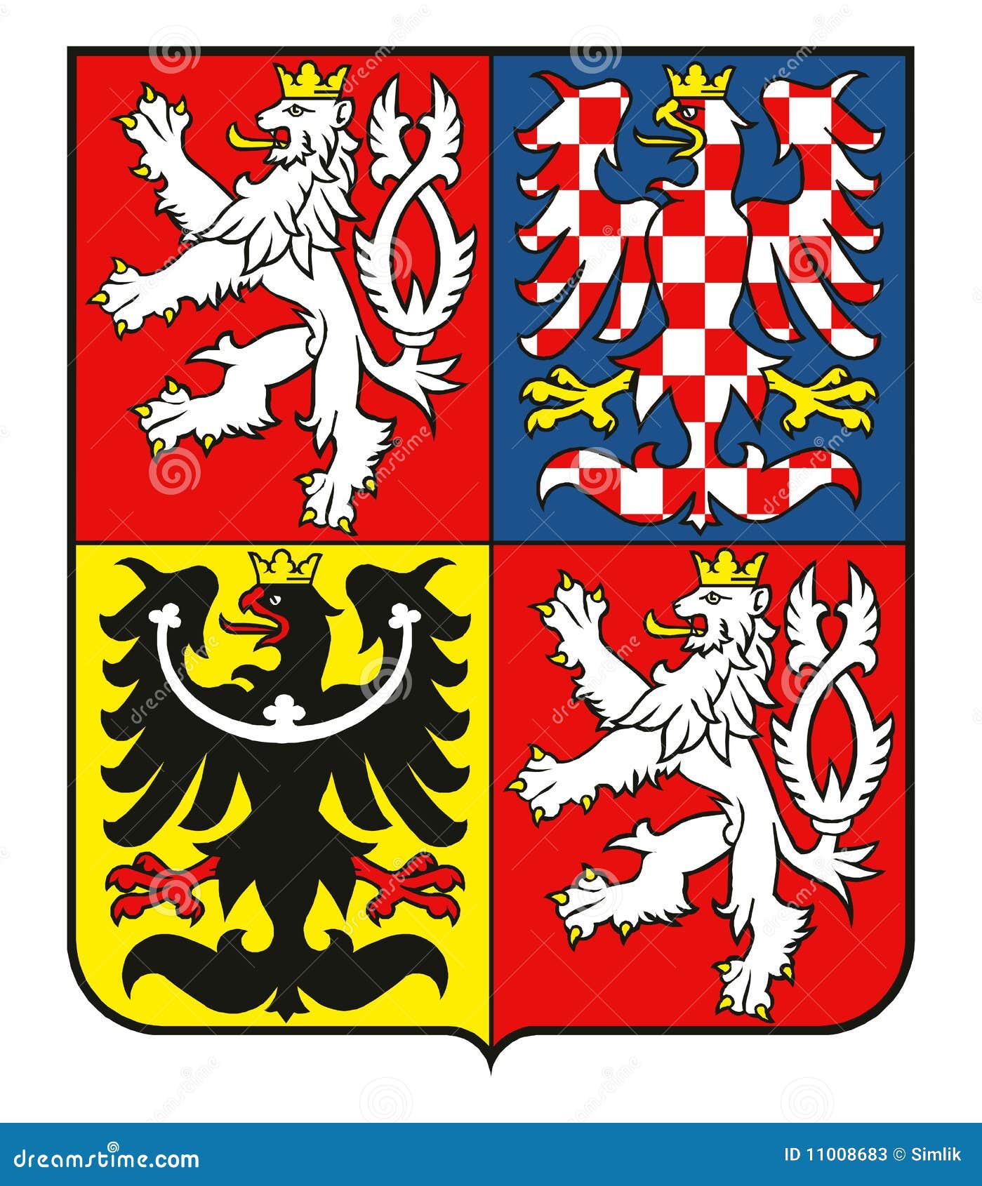 Coat Of Arms Of The Czech Republic VECTOR Stock Vector - Image: 11008683