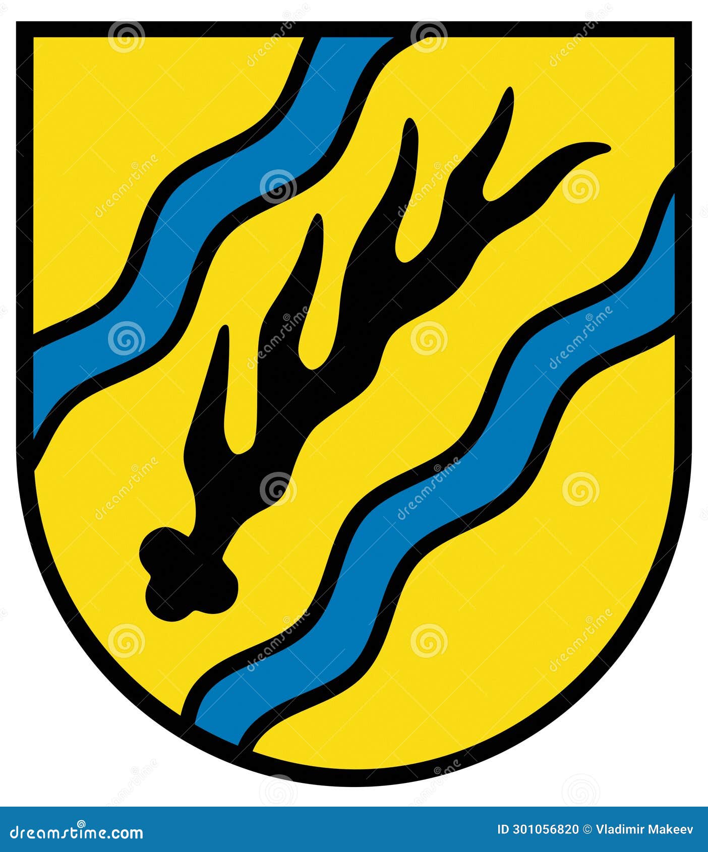 Coat of Arms of the District of Rems-Moor. Germany Stock Illustration ...