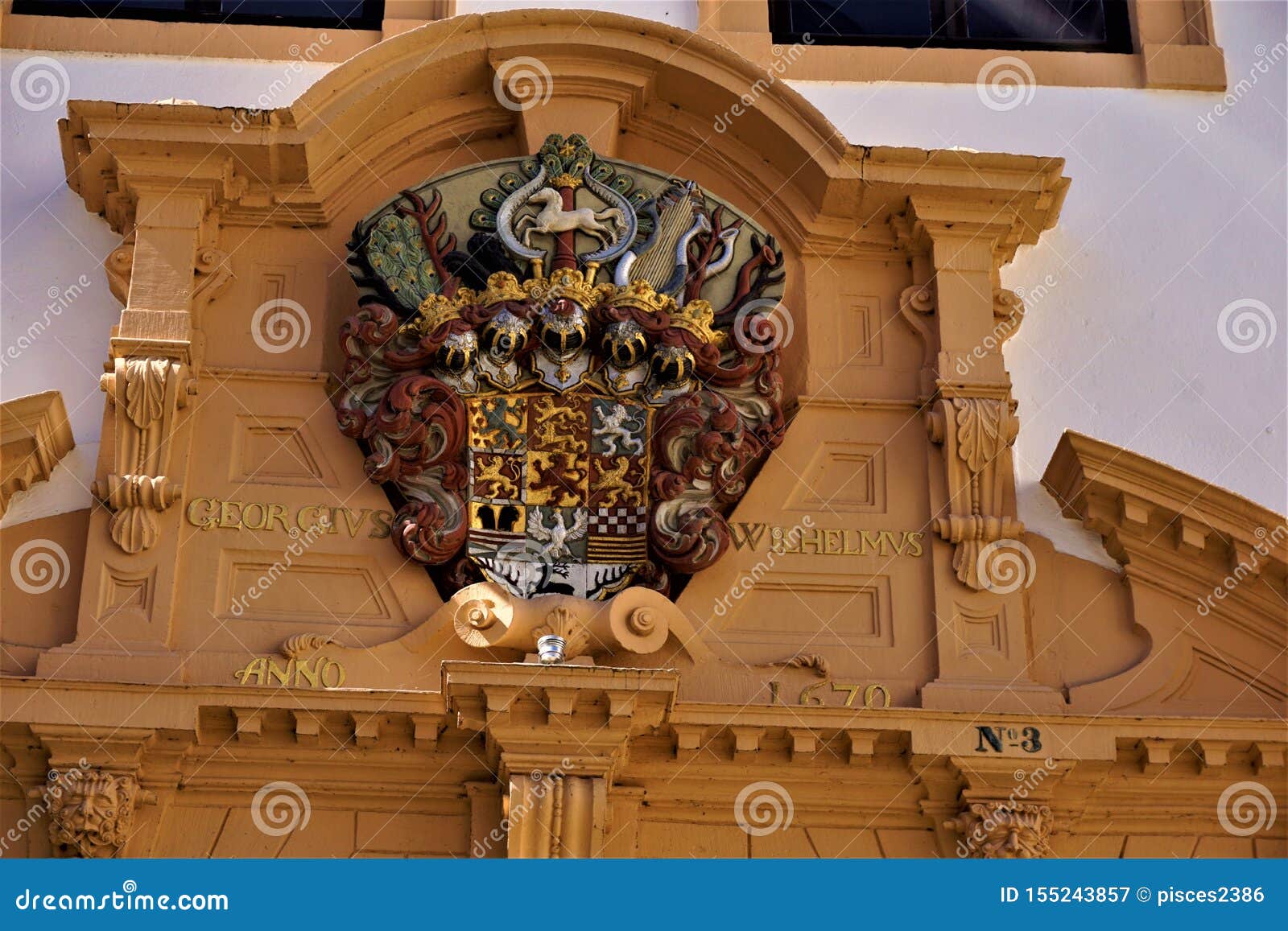 Coat of Arms of the Duchy of Brunswick-Luneburg at Celle Castle Stock ...
