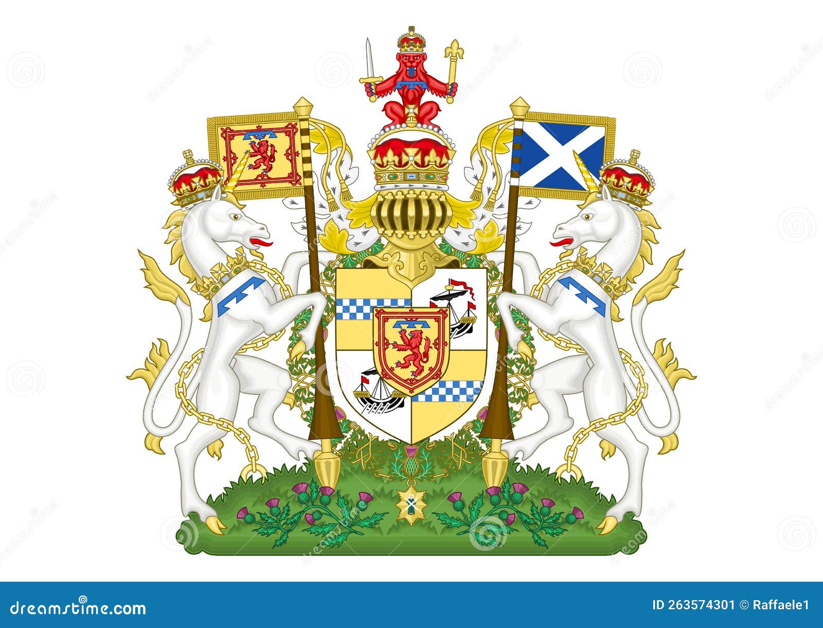 Arms Of Duke Of Wellington Is A Heraldry Shield Vintage Engraving ...