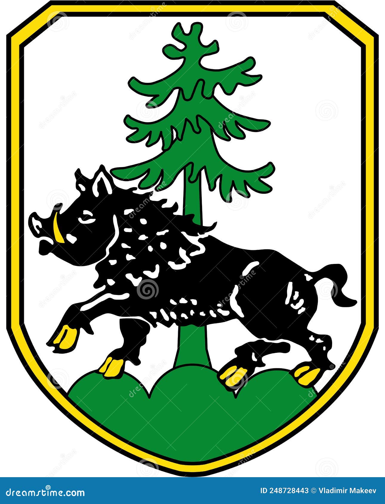 Coat of Arms of the Ebersberg District. Germany Stock Illustration ...