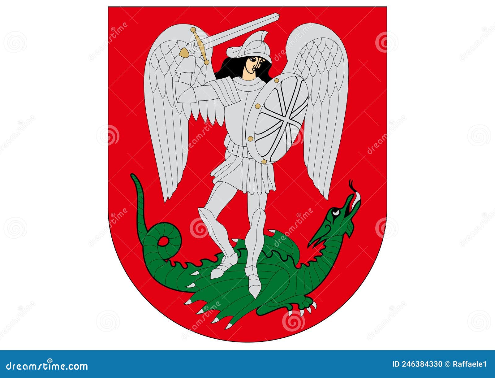 Coat of Arms Joniskis stock illustration. Illustration of county ...