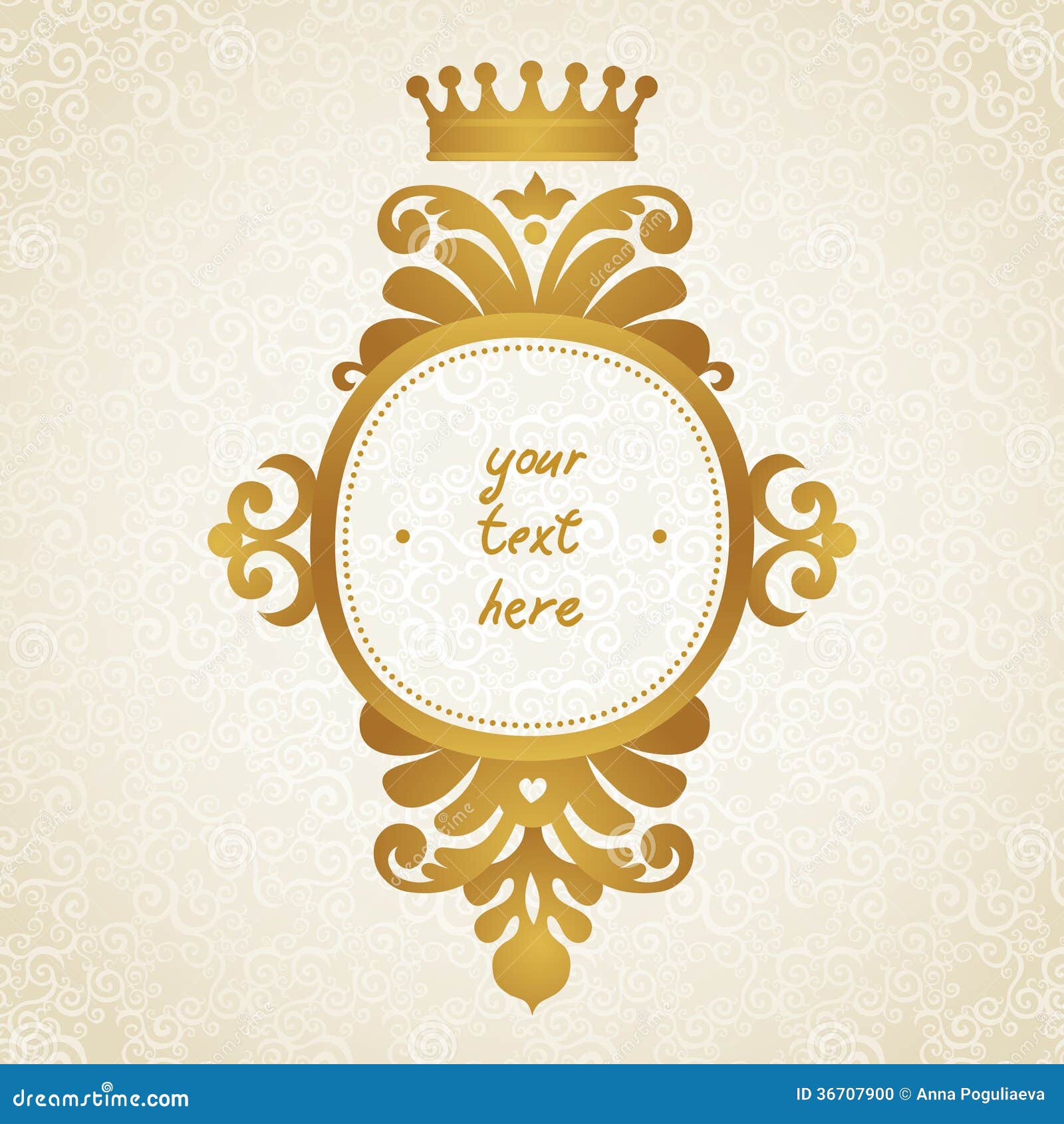 Coat of Arms on Light Seamless Background. Stock Vector - Illustration ...