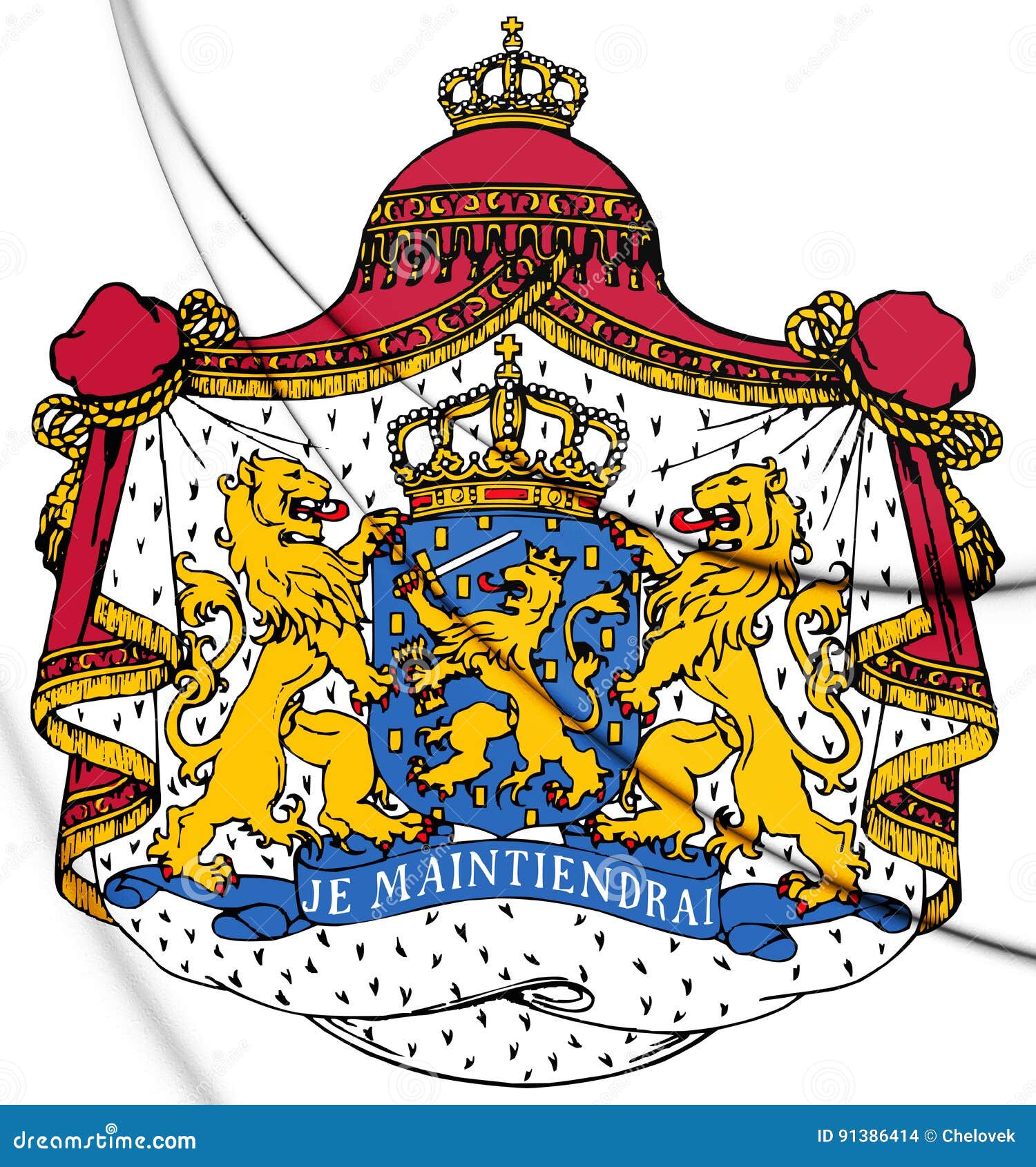 Coat of Arms of the Netherlands Stock Illustration - Illustration of ...