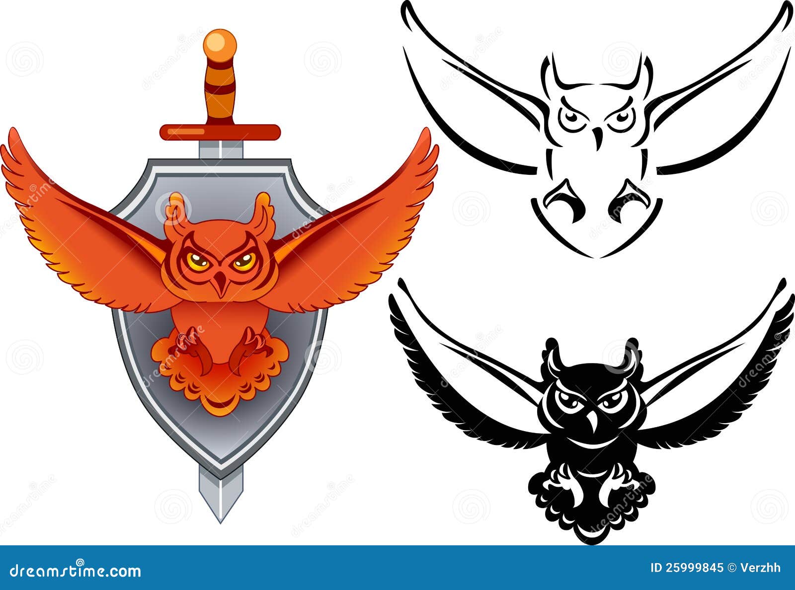 Coat Of Arms With Owl Royalty Free Stock Photo - Image: 25999845