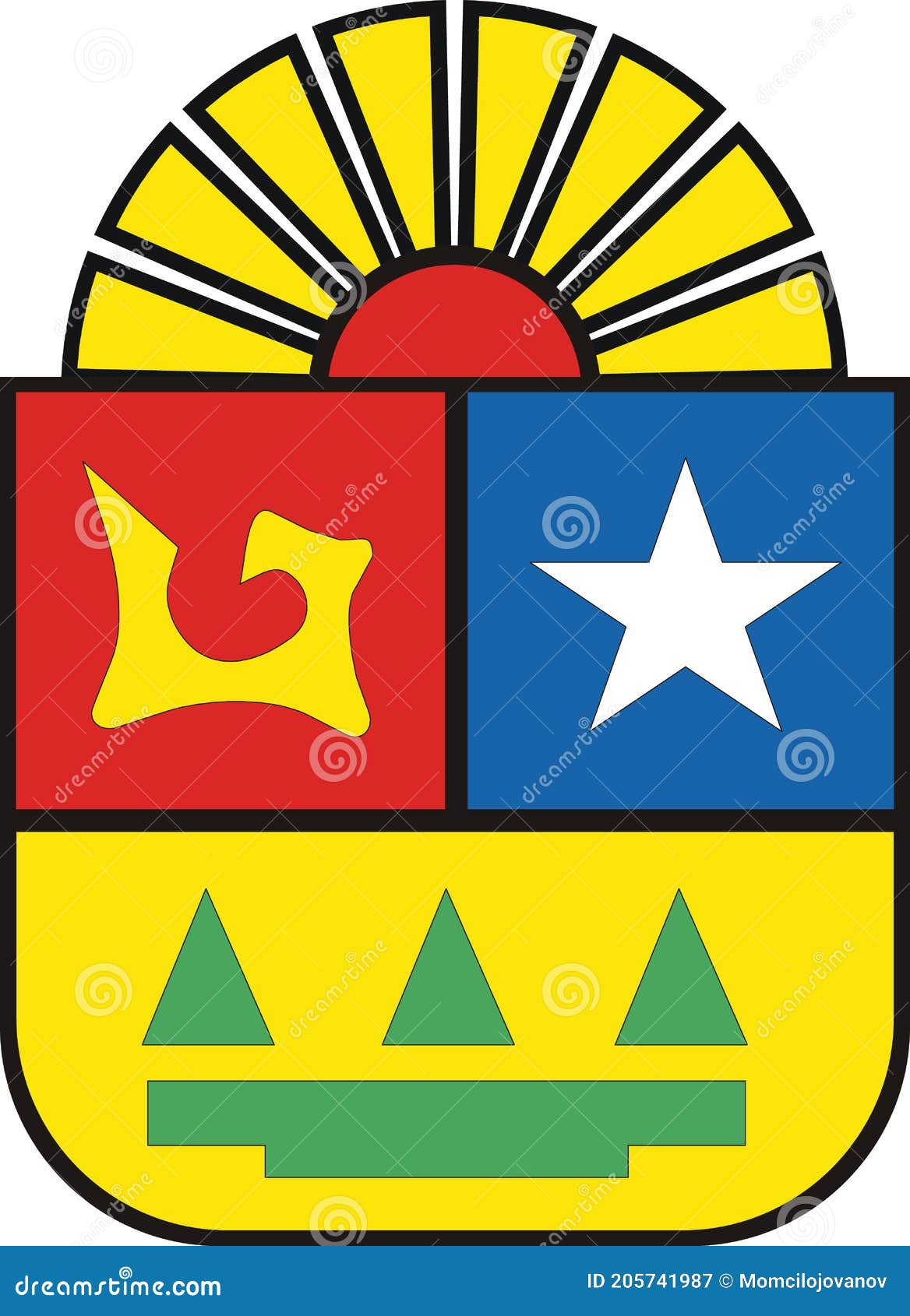 Coat of Arms of Quintana Roo State Stock Vector - Illustration of ...