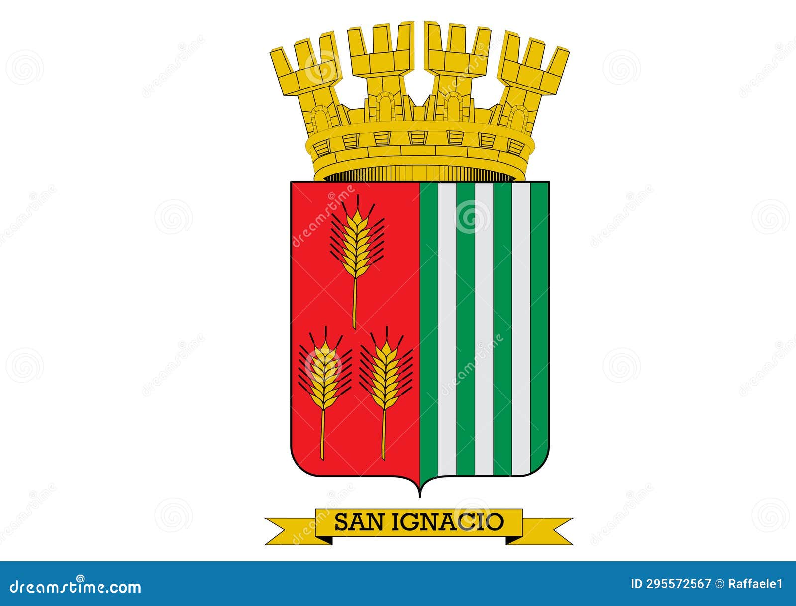 Coat of Arms of San Ignacio Chile Stock Illustration - Illustration of ...