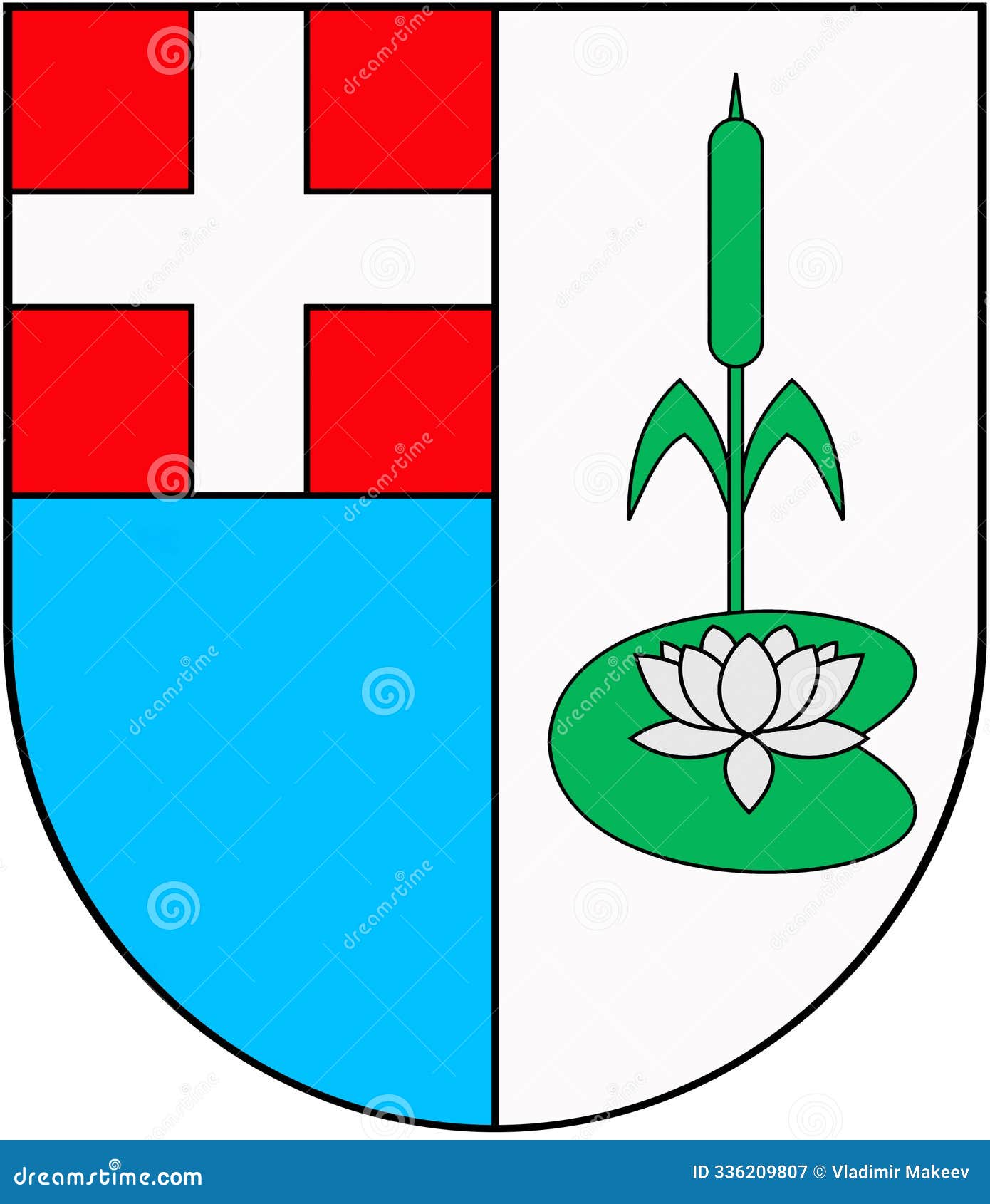 Coat of Arms of Shatsky District. Ukraine Stock Illustration ...