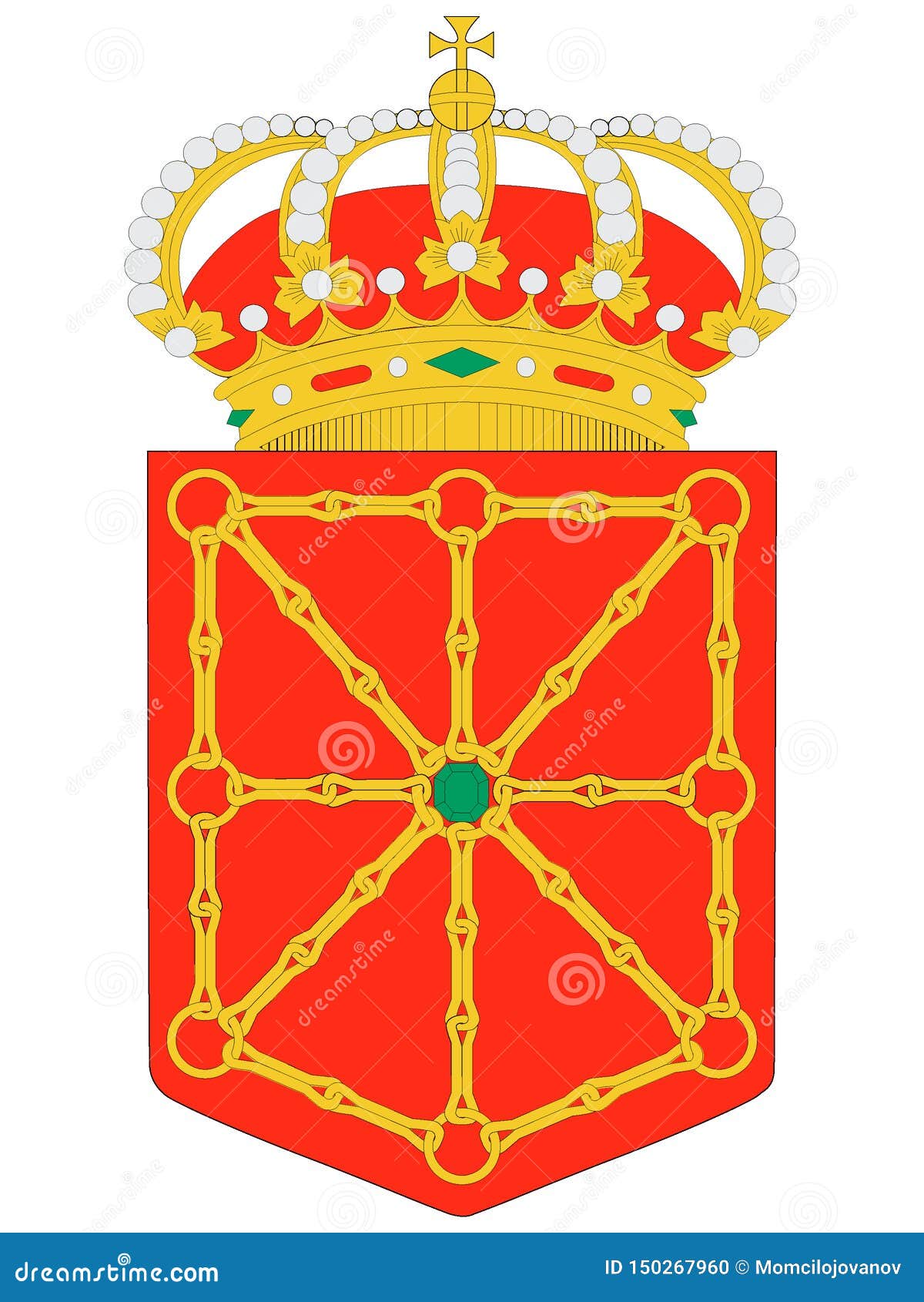 Coat of Arms of the Spanish Autonomous Chartered Community of Navarre ...