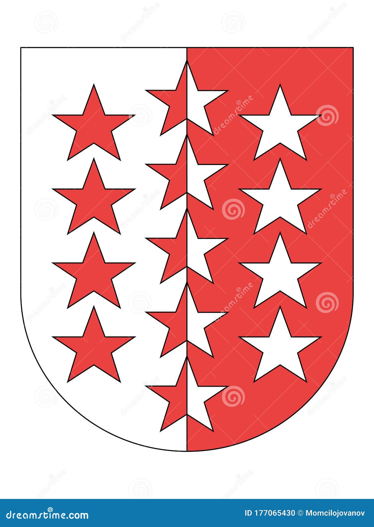Coat of Arms of Valais stock vector. Illustration of population - 177065430