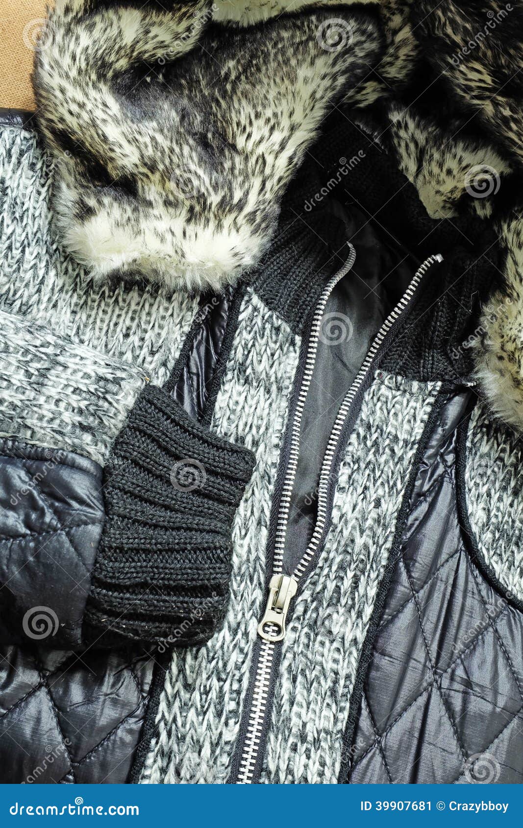 Coat with Different Texture Stock Image - Image of beautiful, fashion ...