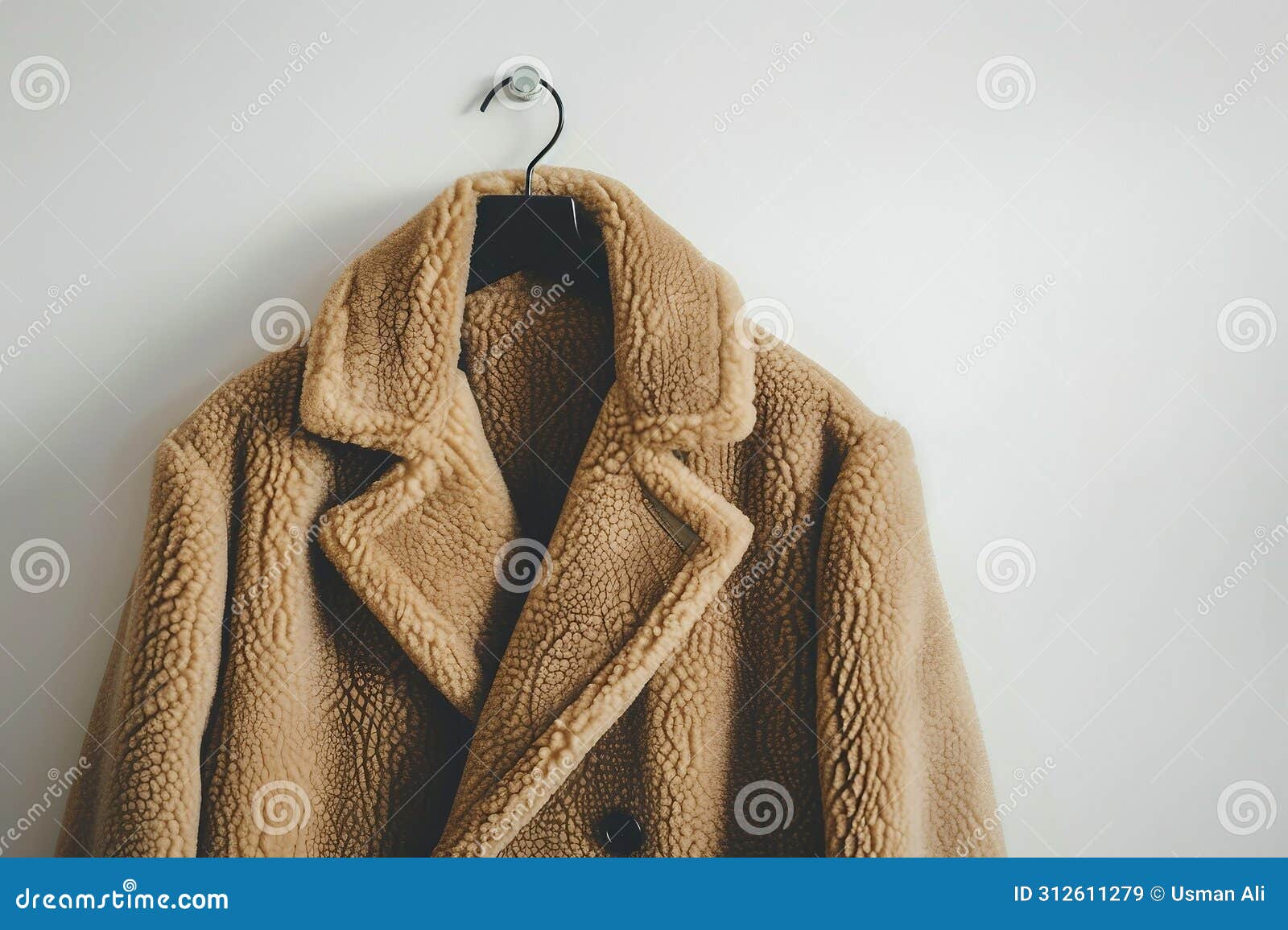 Coat in Focus on White Background Stock Image - Image of elegant ...