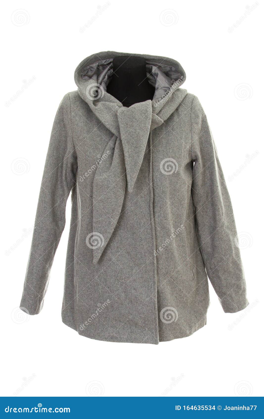 Coat with a Hood Isolated on White Background Stock Photo - Image of ...