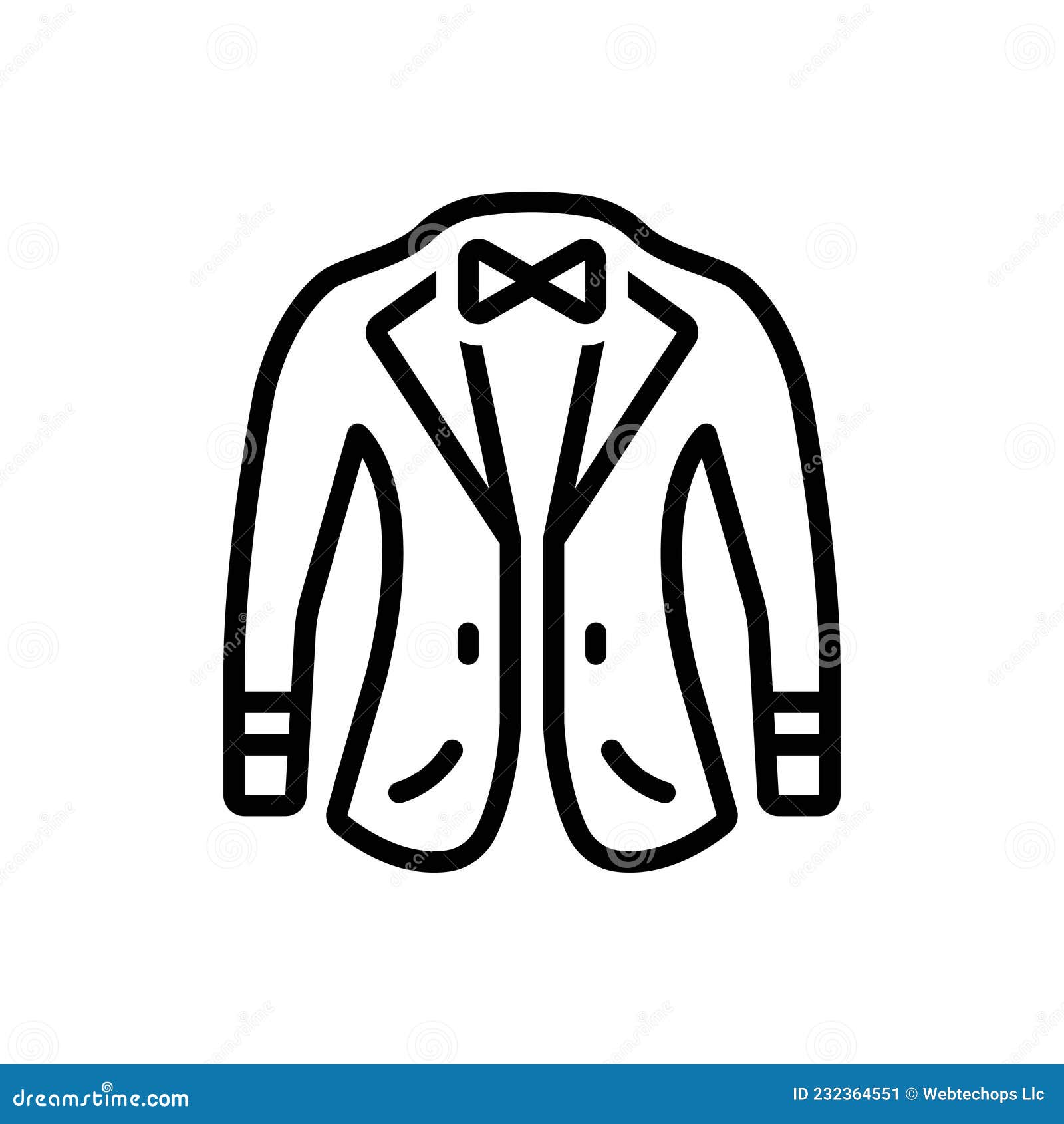 Black Line Icon for Coat, Fabric and Garments Stock Illustration ...