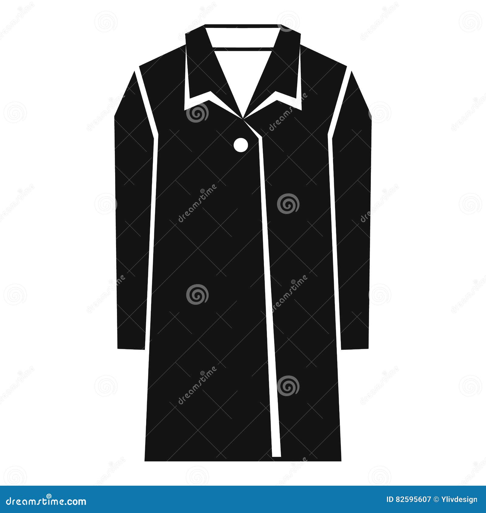 Coat icon, simple style stock vector. Illustration of jacket - 82595607