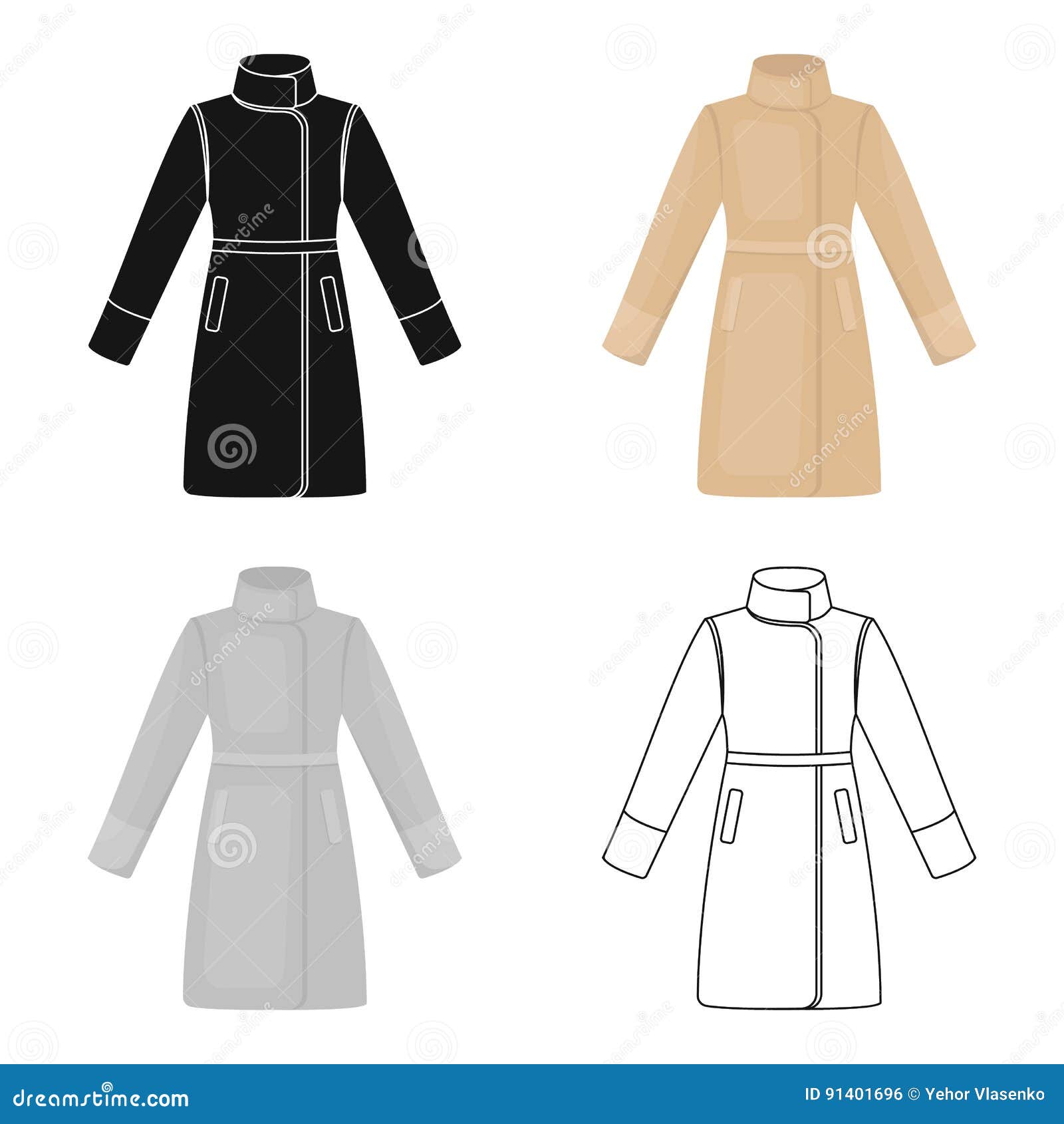 Coat Icon of Vector Illustration for Web and Mobile Stock Vector ...