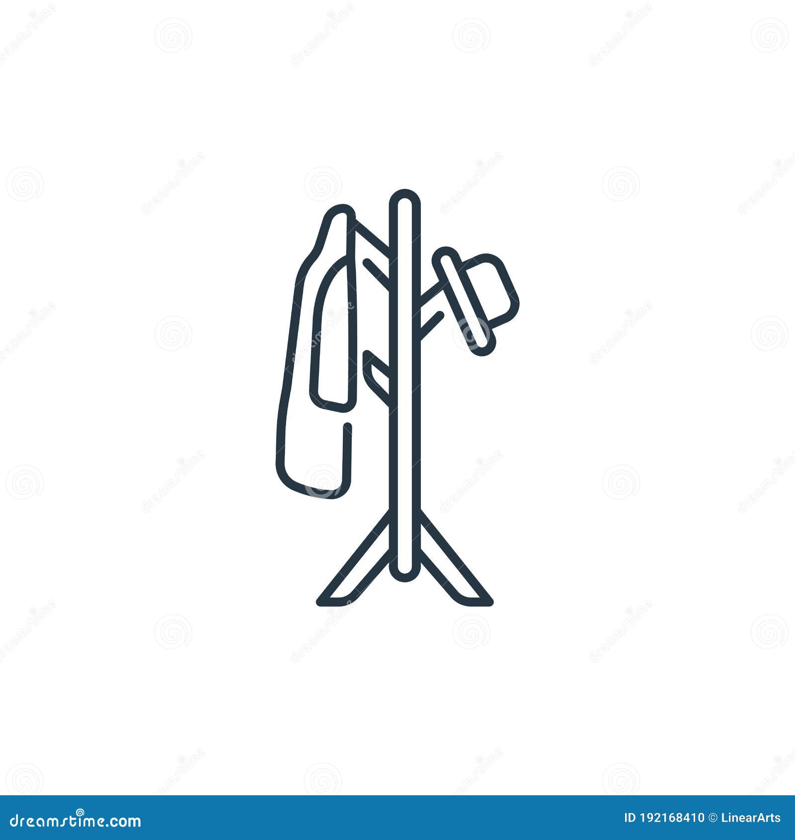 Coat Rack Icon Vector from Interior Design Concept. Thin Line ...