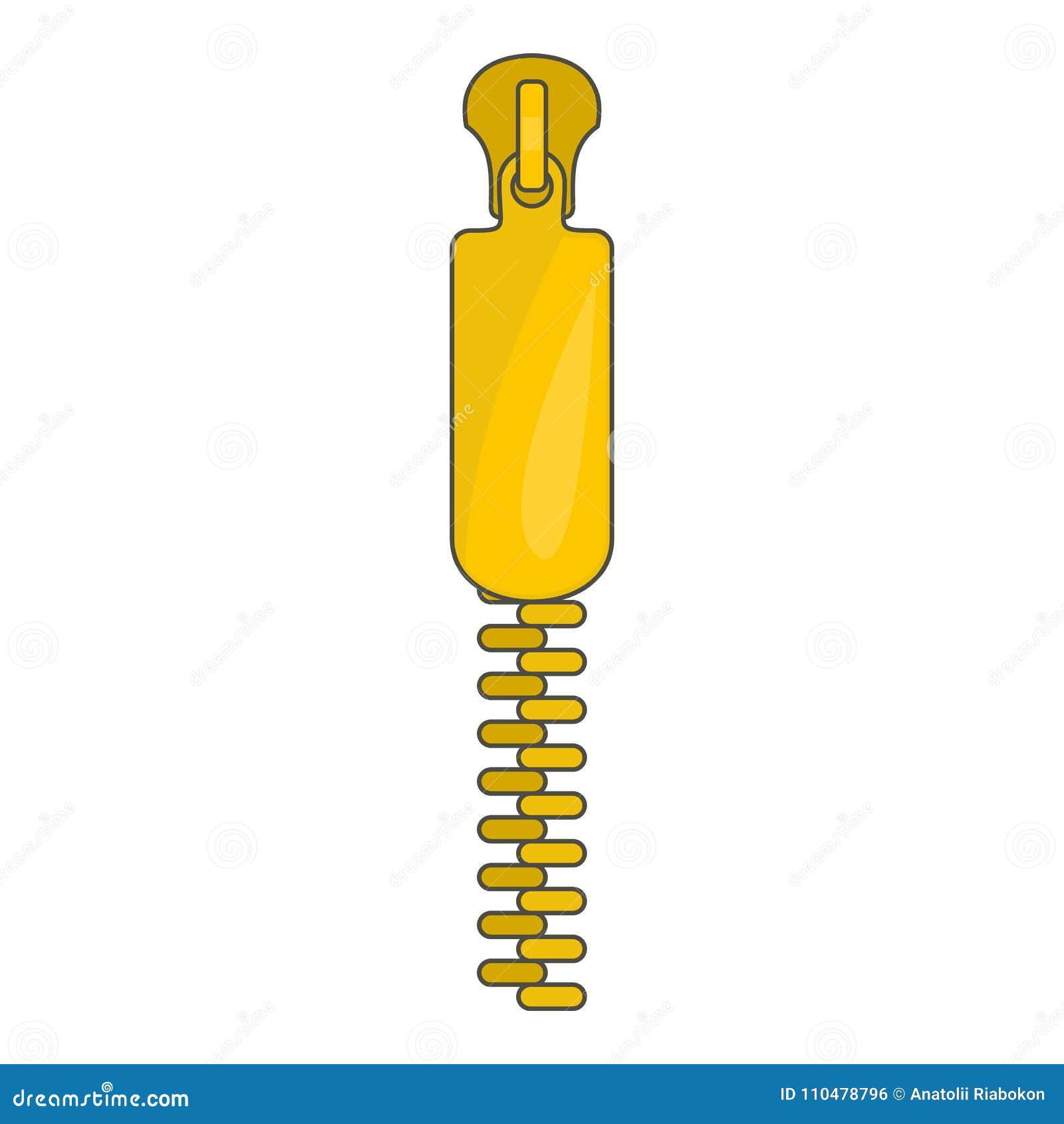 Coat Zip Icon, Cartoon Style Stock Vector - Illustration of connection ...