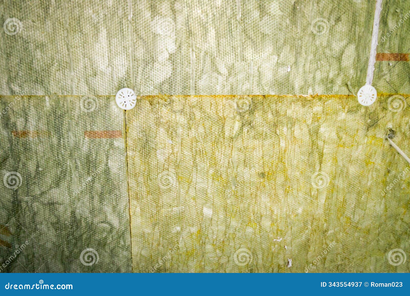 Coated Indoor Wall in Stone, Mineral, Rock Wool Stock Image - Image of ...