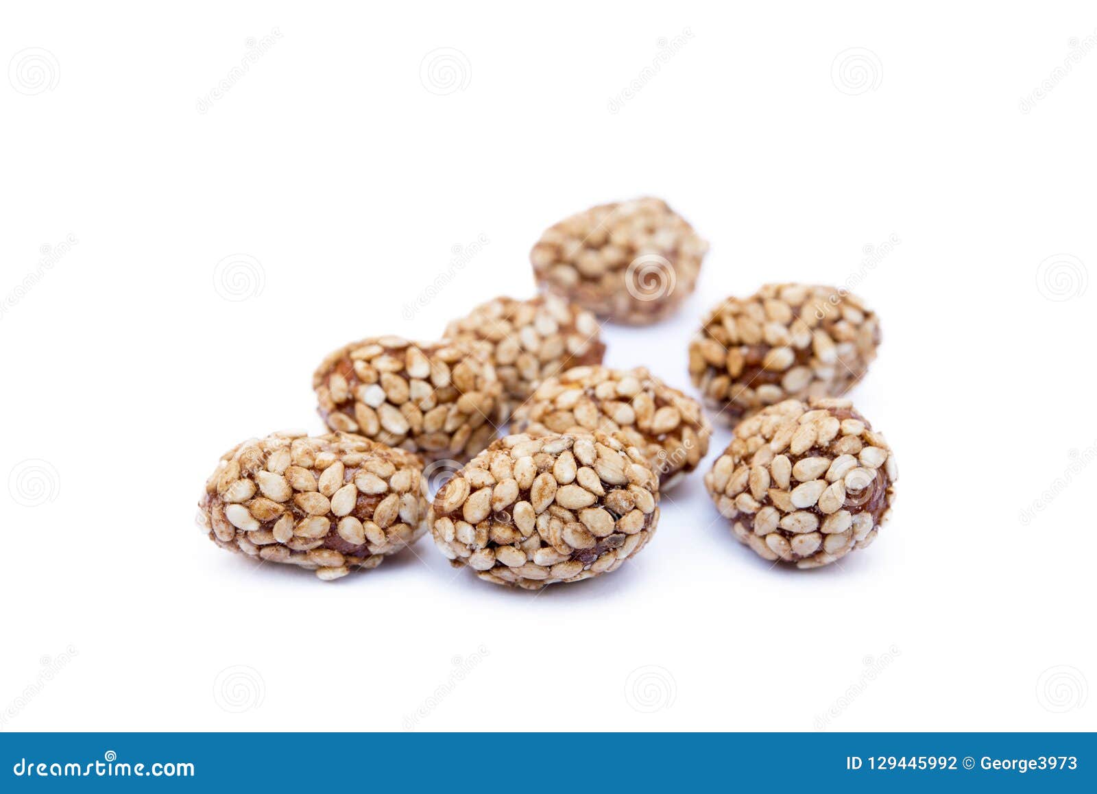 Coated peanuts with sesame stock photo. Image of ingredient - 129445992