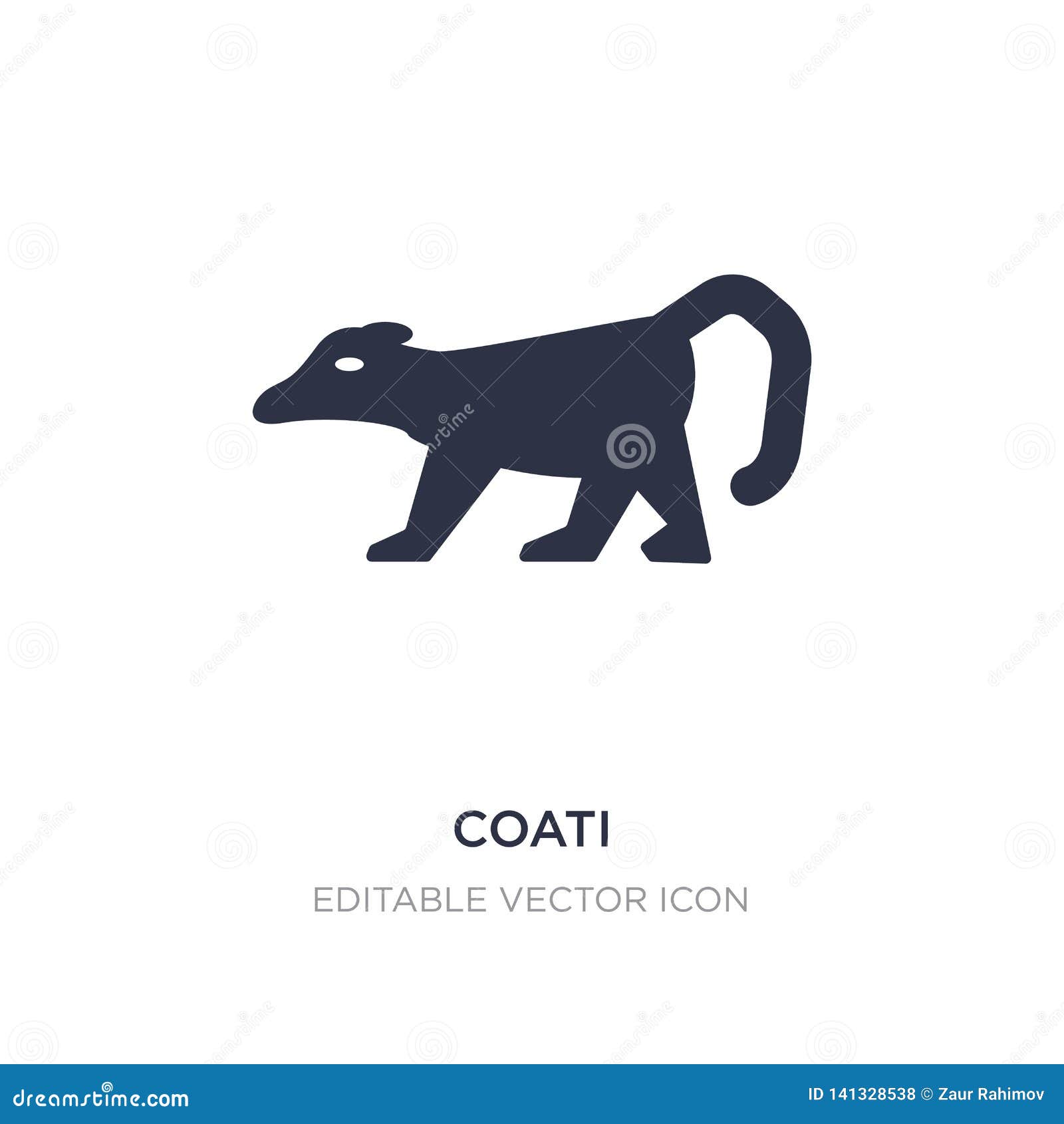 Coati Icon on White Background. Simple Element Illustration from ...