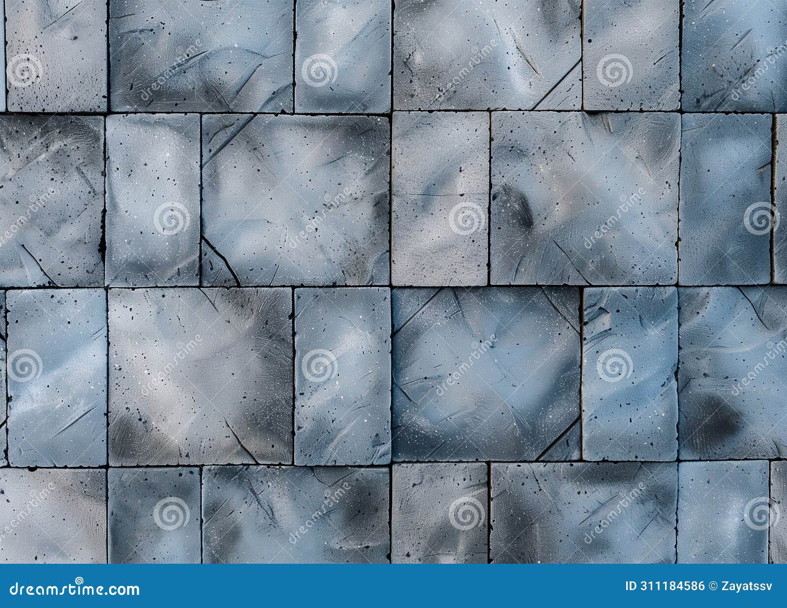 Coating with Modern Textured Paving Tiles of Square Shape. Stock Photo ...