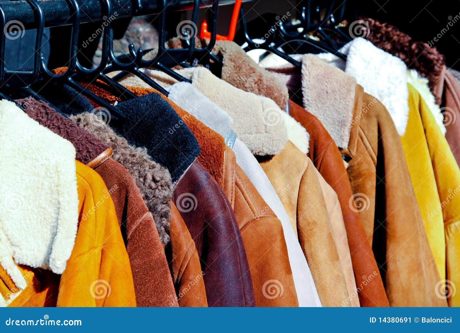 Coats stock image. Image of fashion, leather, retro, outdoor - 14380691