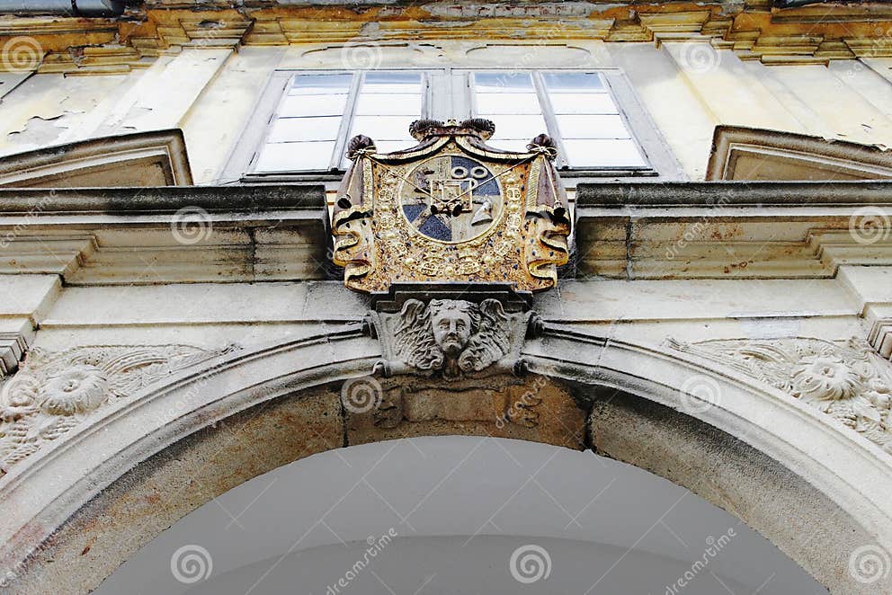 Coats of arms on the arch stock photo. Image of decorative - 40917784