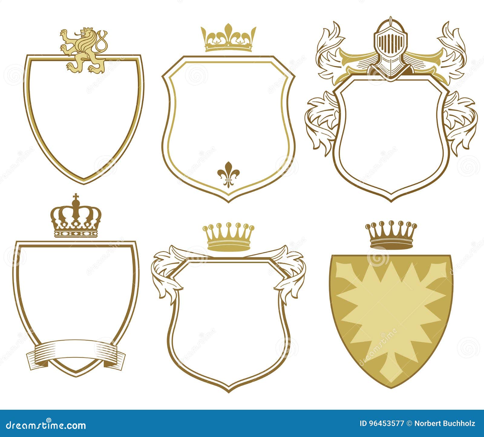 Coats of arms stock vector. Illustration of gold, prince - 96453577
