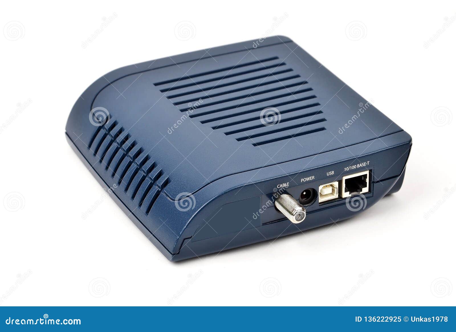 Coax cable modem stock image. Image of computer, communication - 136222925