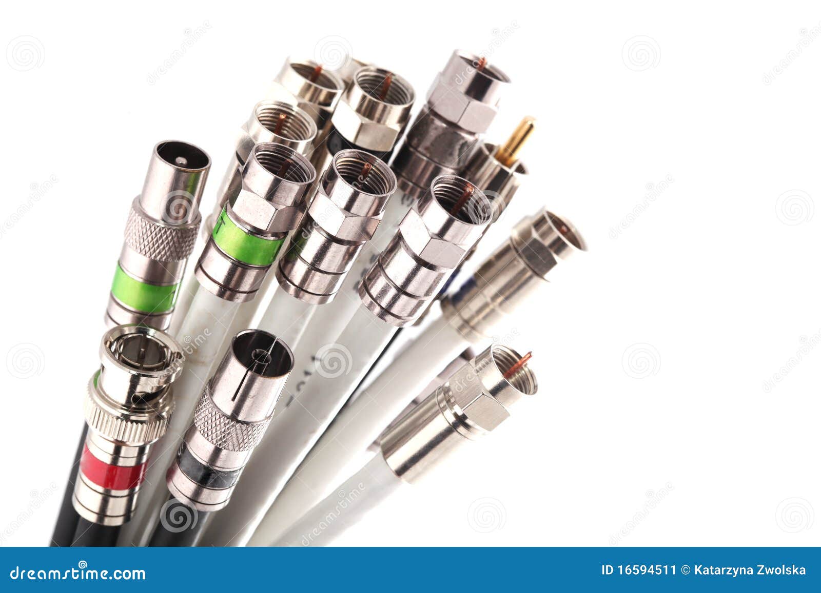 Coax cables stock image. Image of electronic, objects - 16594511