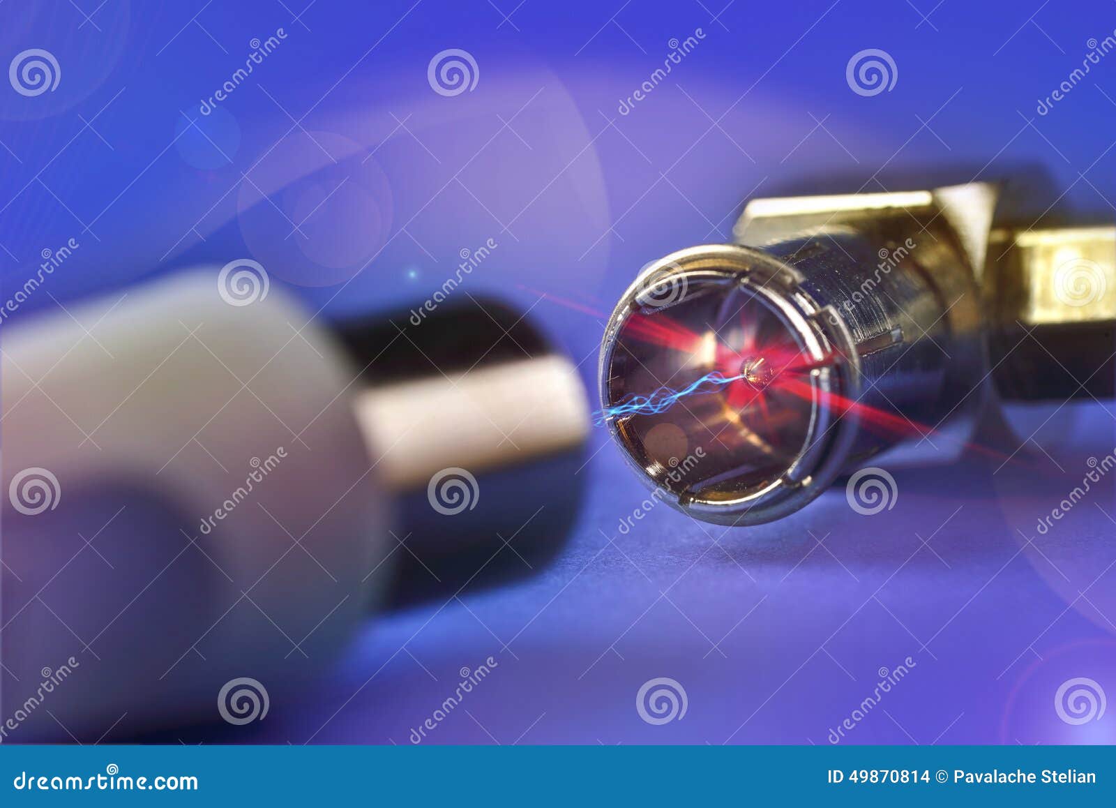 Coax Cables Laser Connection Stock Photo - Image of copper, connection ...