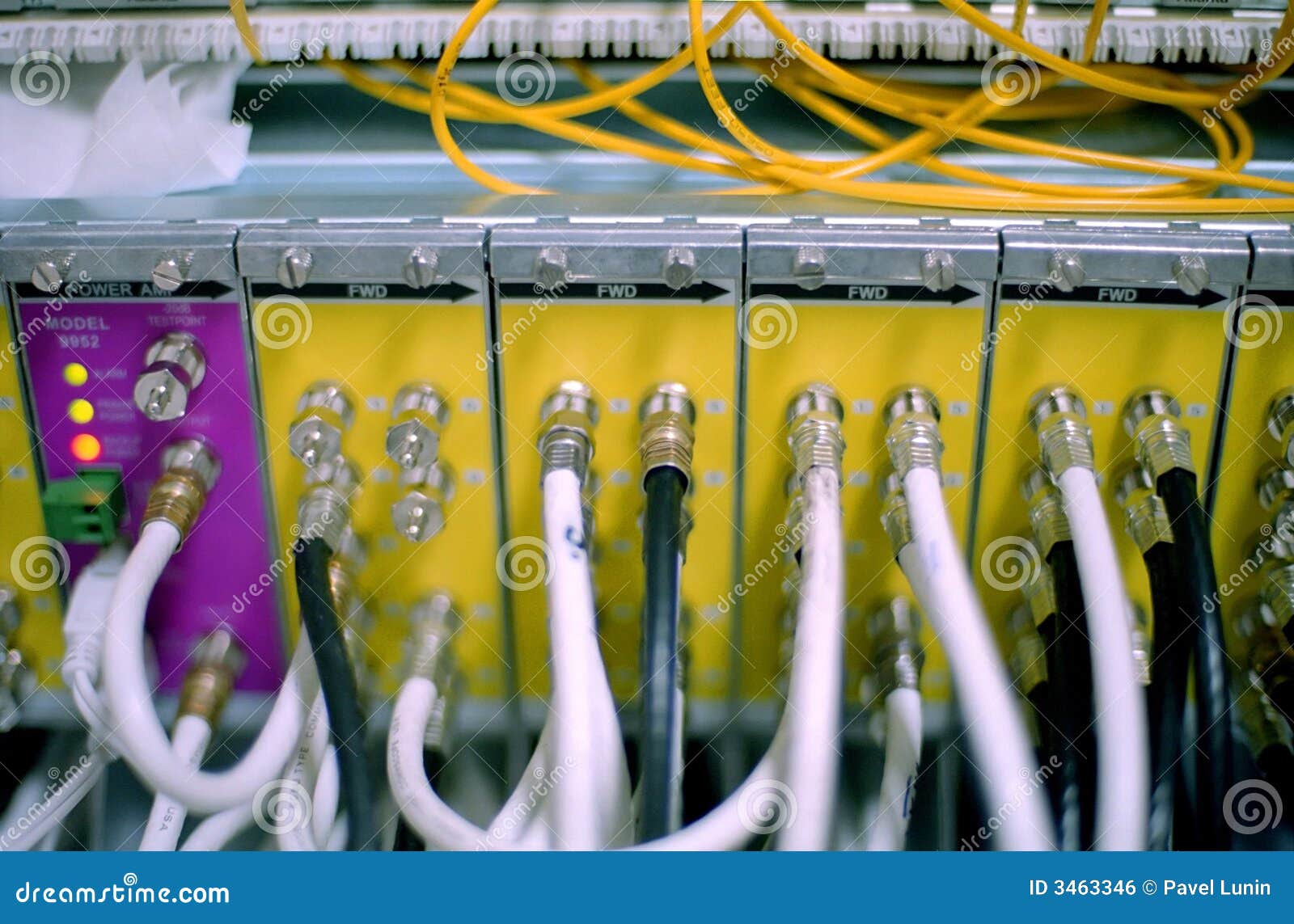 Coaxail and optical wires stock photo. Image of optical - 3463346