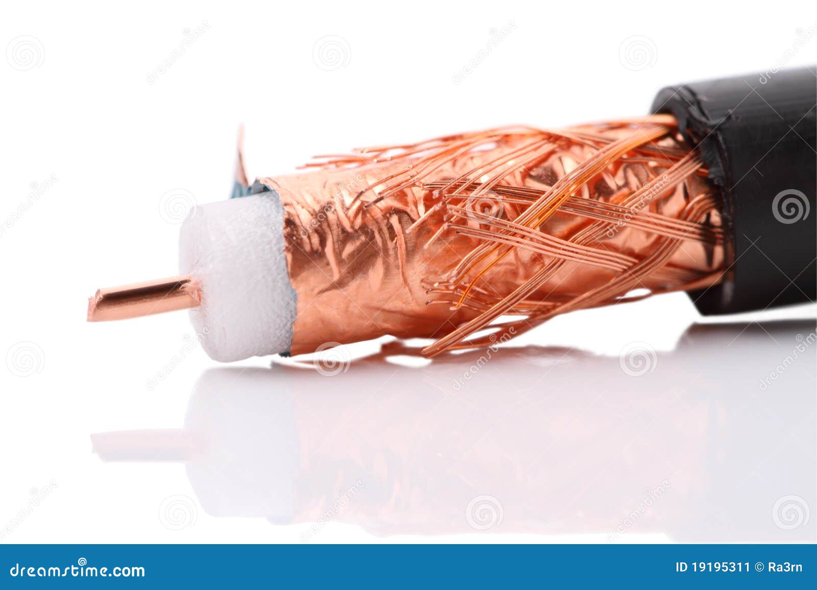 Coaxial cable stock image. Image of braiding, background - 19195311