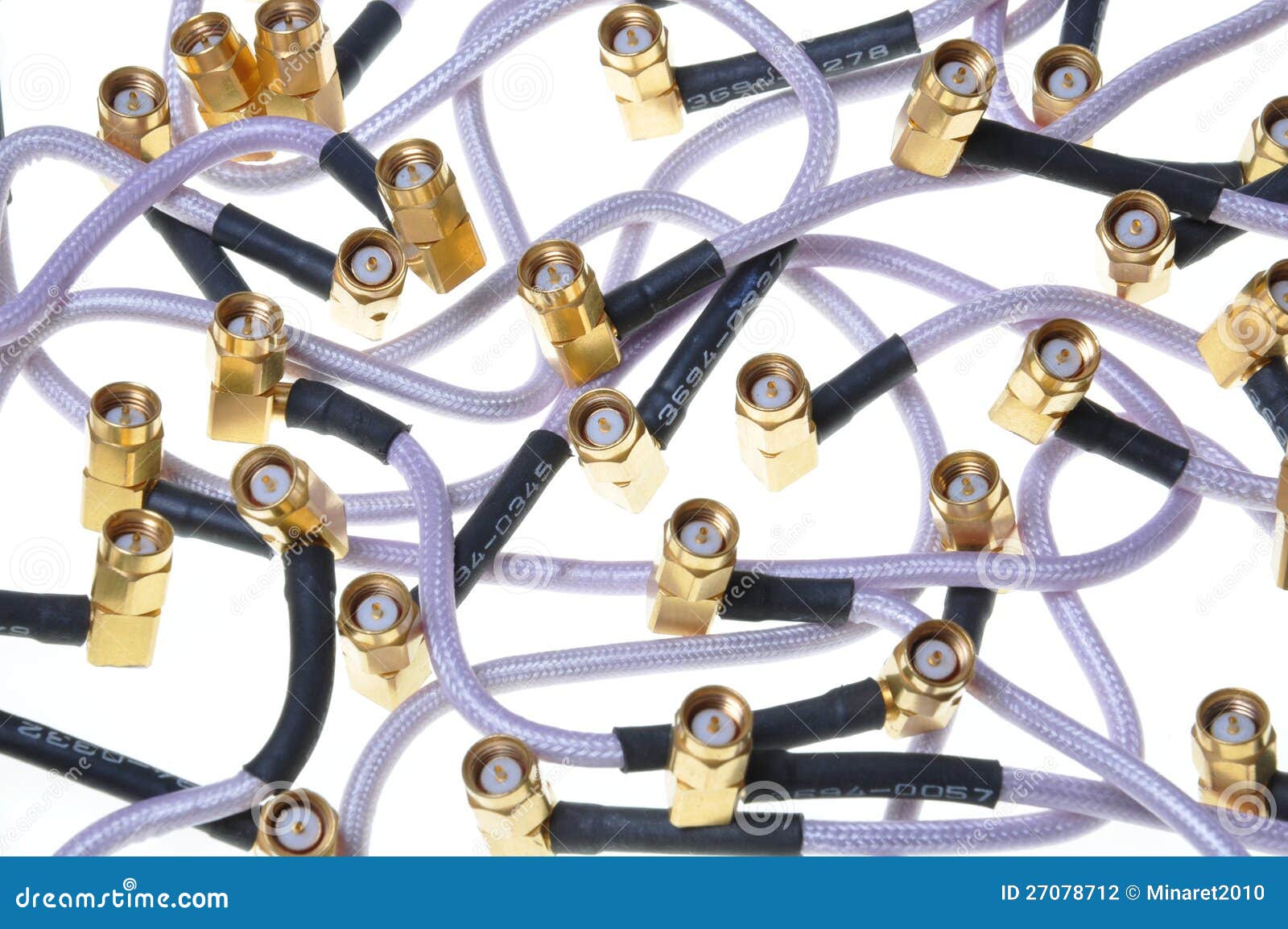 Coaxial cable group stock photo. Image of electrical - 27078712