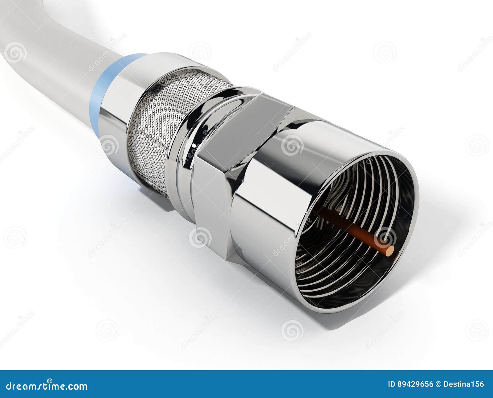 Coaxial Cable Components And Inner Copper Wire Structure Outline ...