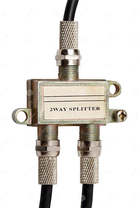 Coaxial cable splitter stock image. Image of catv, splitter - 19233975