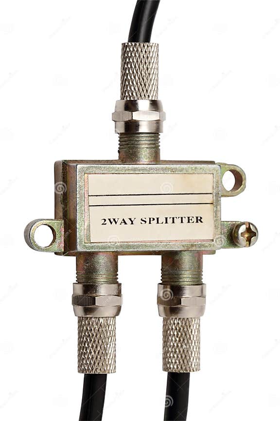 Coaxial cable splitter stock image. Image of catv, splitter - 19233975