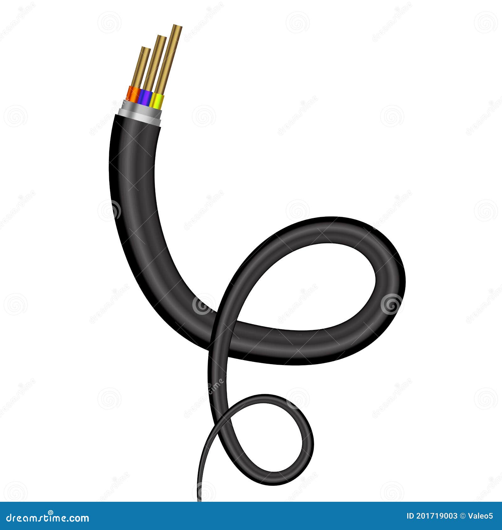 Coaxial Digital Cable Logo Set Isolated On White Background Cartoon ...