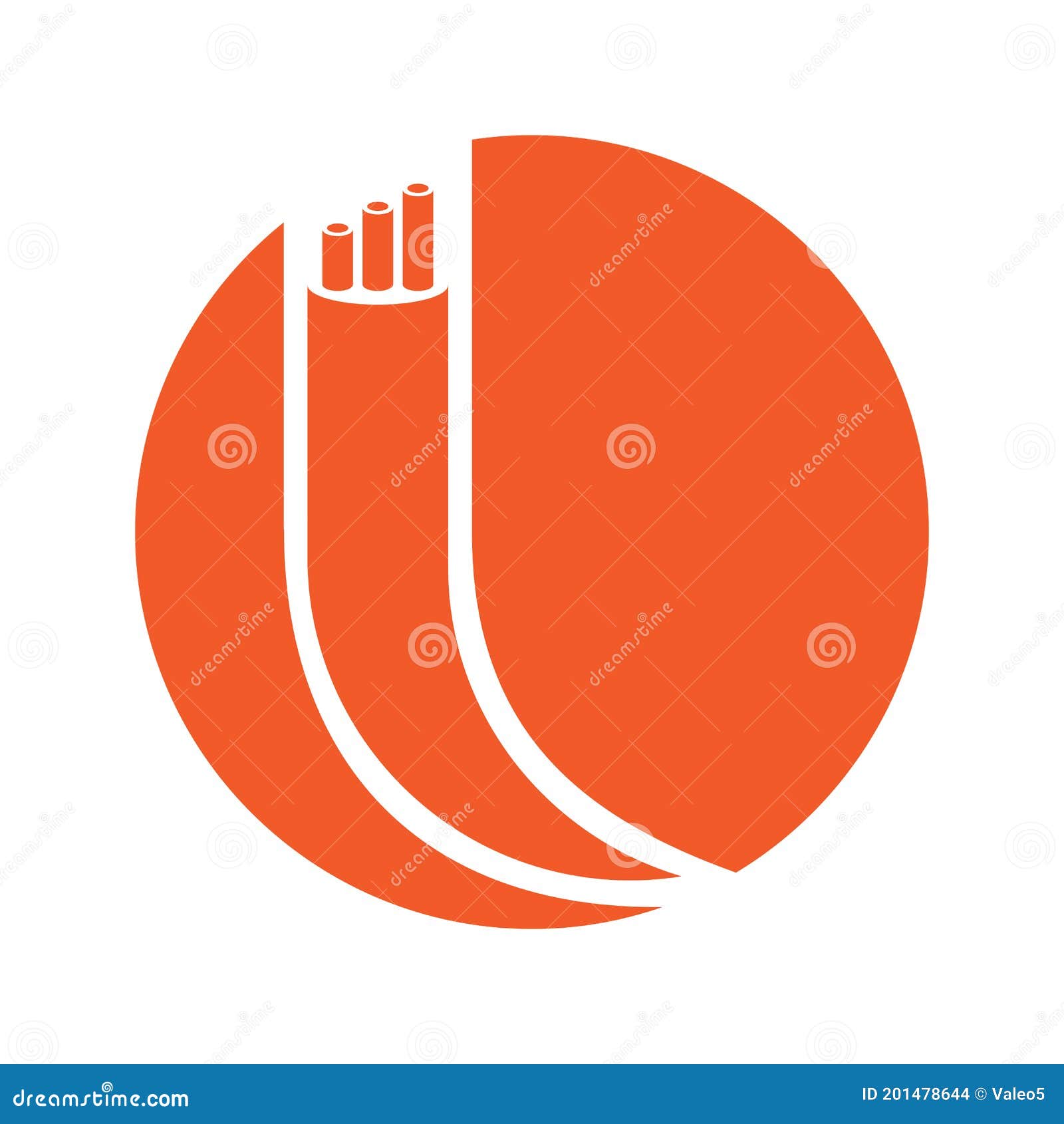 Coaxial Digital Red Cable Logo Isolated on White Background Stock ...