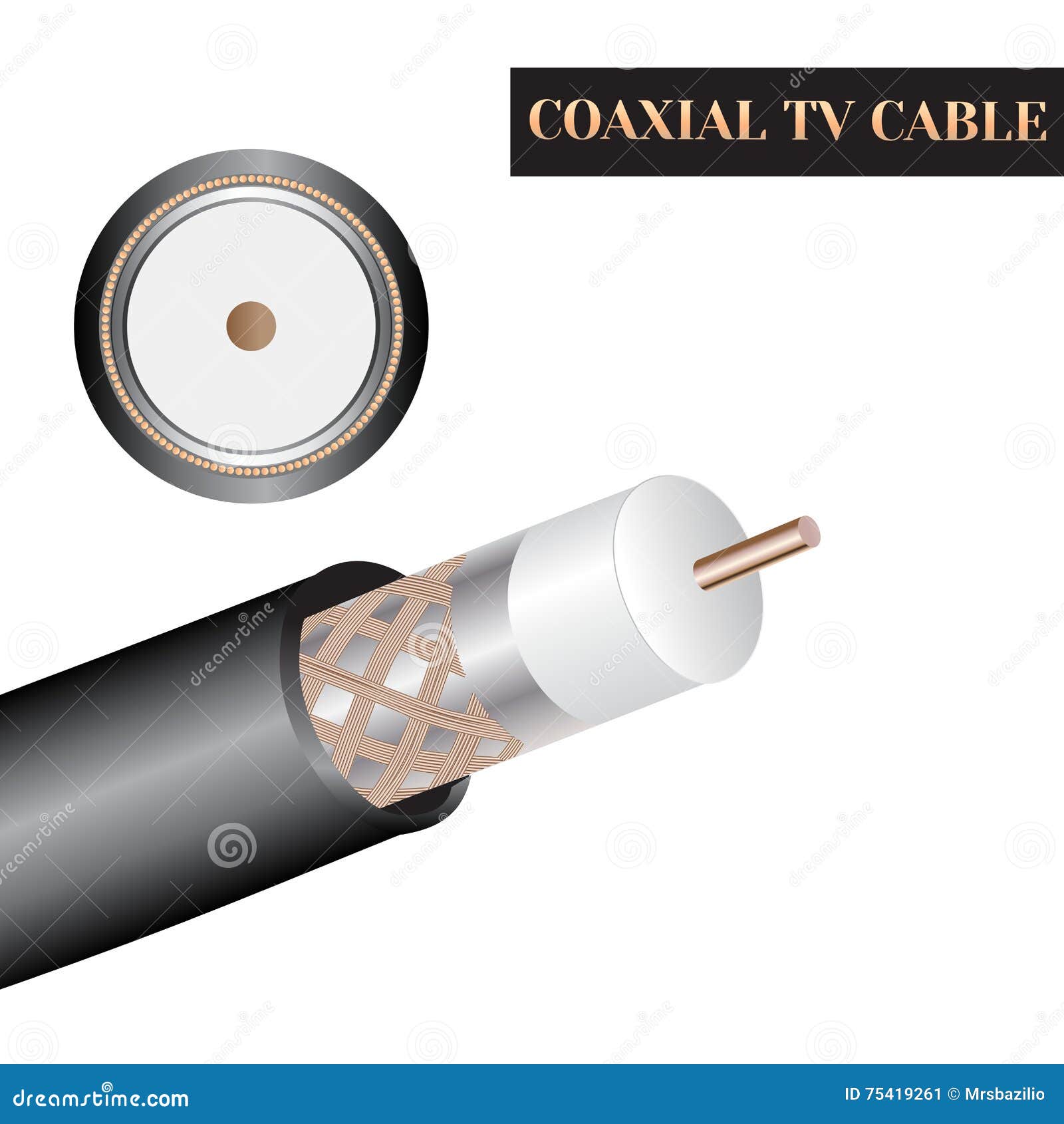 Center Coaxial Cables Royalty-Free Cartoon | CartoonDealer.com #324913094