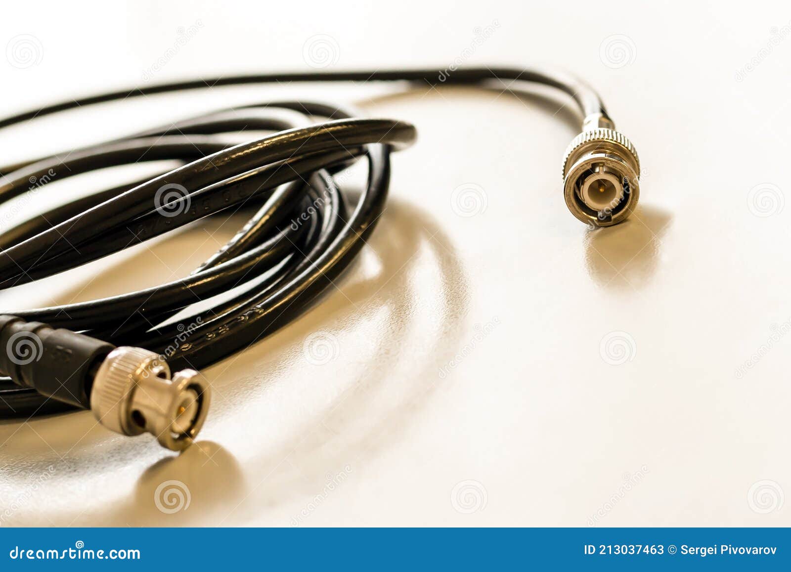 CATV System Hanging On Black Optical Fiber Cables For Amplify TV ...