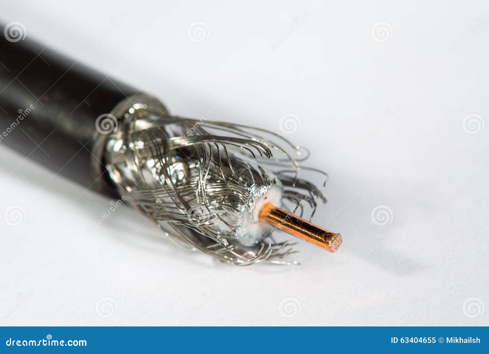 Coaxiale Dichte Omhooggaand Van Het Kabeleind Stock Afbeelding - Image ...