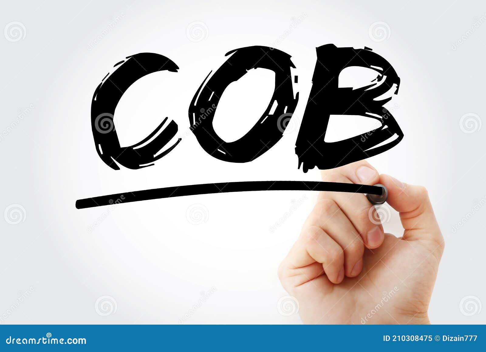 COB - Close of Business Acronym with Marker, Concept Background Stock ...