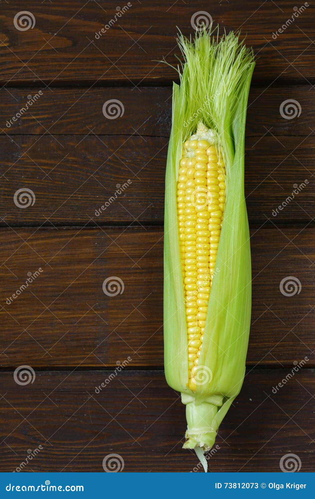 Cob Fresh Natural Organic Corn Stock Image - Image of corn, rustic ...