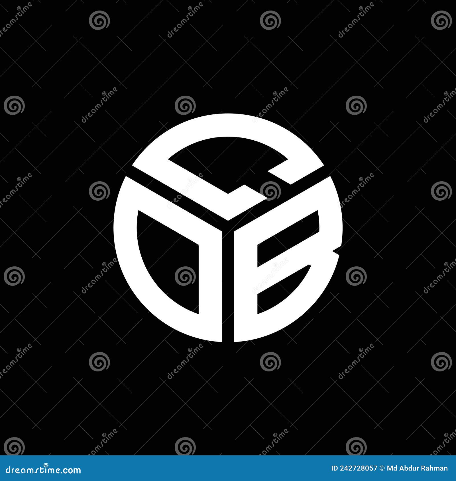 COB Letter Logo Design on Black Background. COB Creative Initials ...