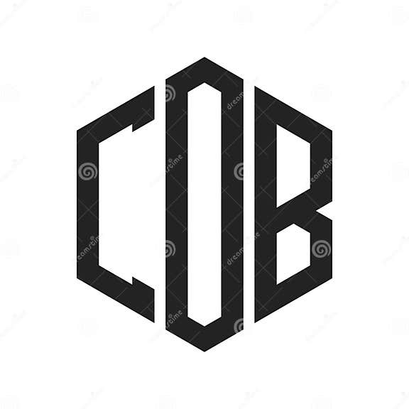 COB Logo Design. Initial Letter COB Monogram Logo Using Hexagon Shape ...