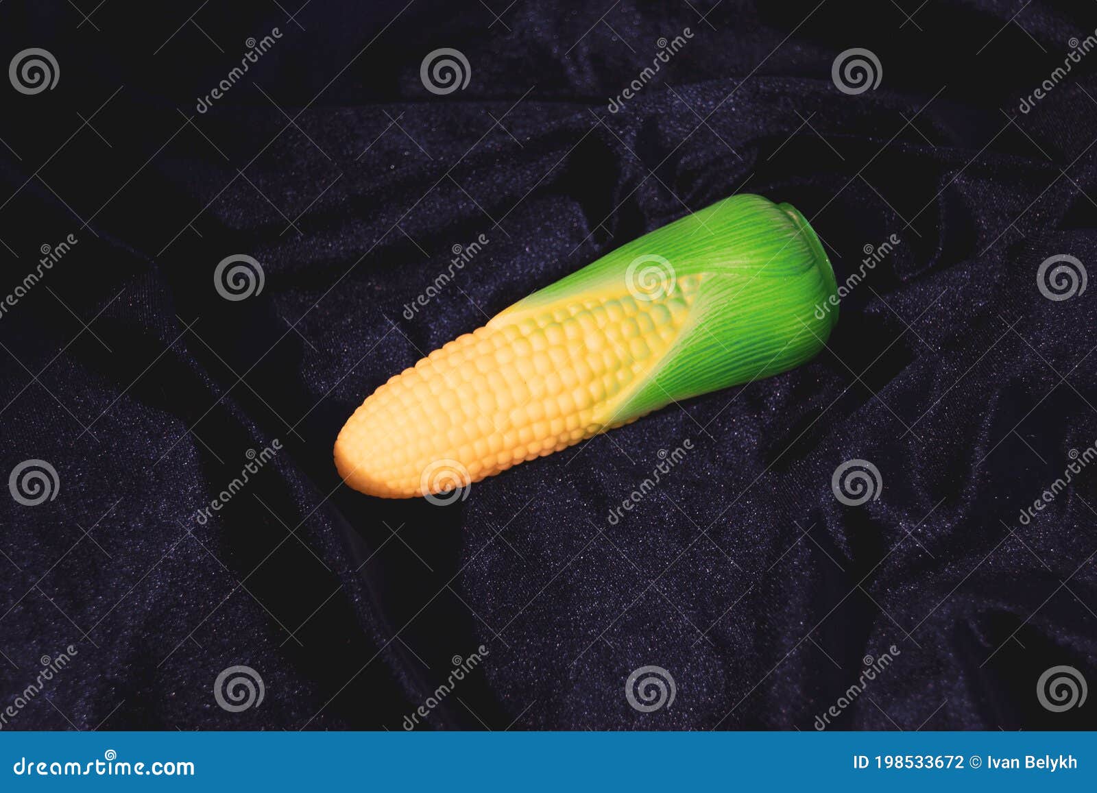 Cob of Toy Corn on a Dark Background Stock Photo - Image of nutrition ...