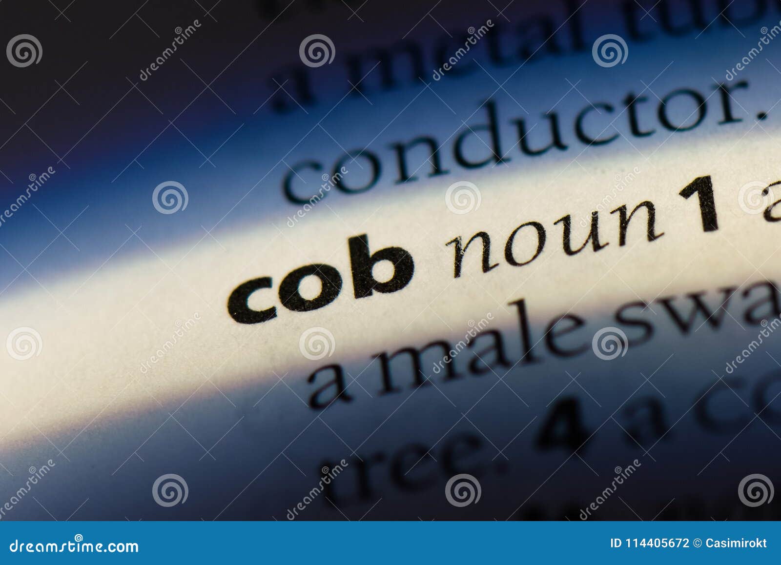 Cob stock photo. Image of printed, info, word, dictionary - 114405672