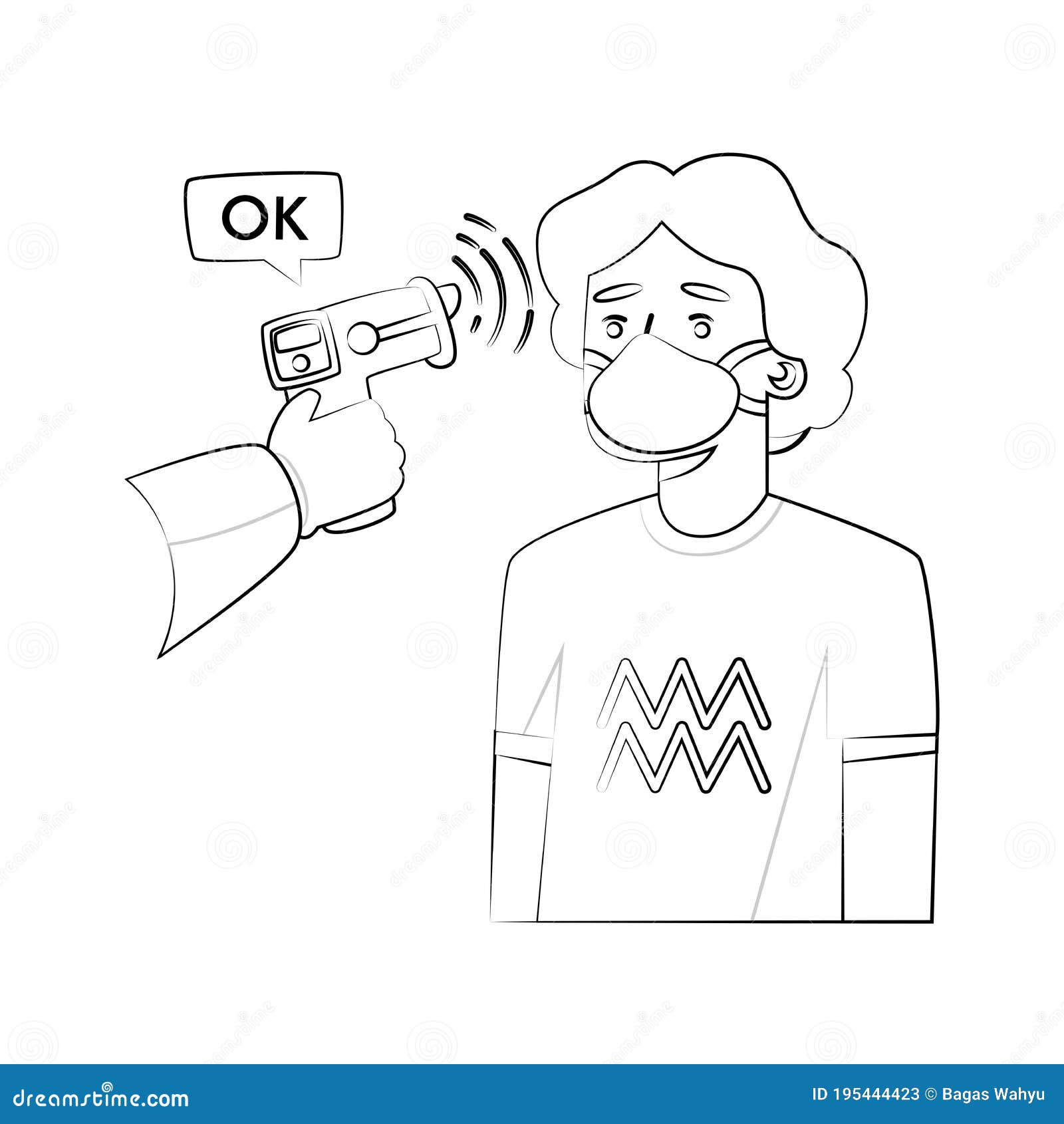 Body Temperature Checking Illustrator Template Stock Vector ...